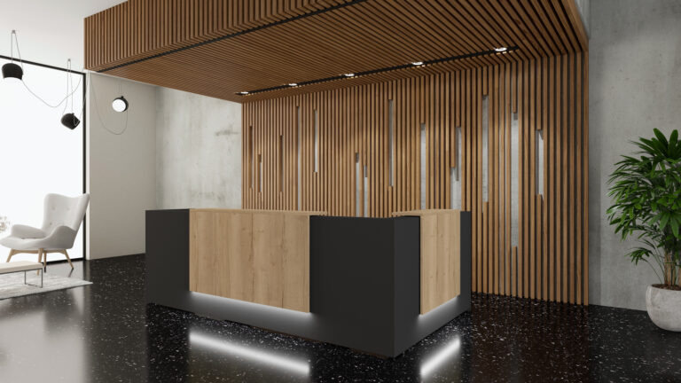 Zion Corner Reception Desk Counter - Sven Christiansen Furniture