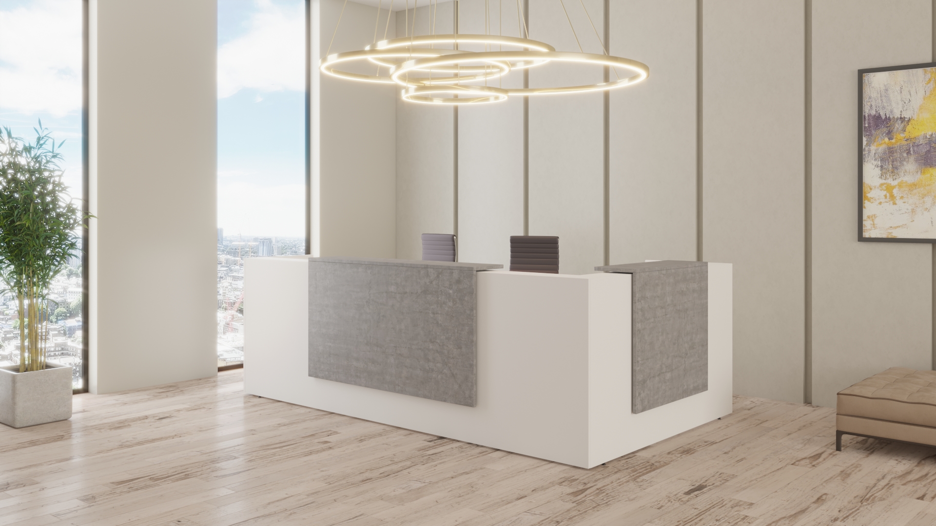 Zion Corner Reception Desk Counter - Sven Christiansen Furniture