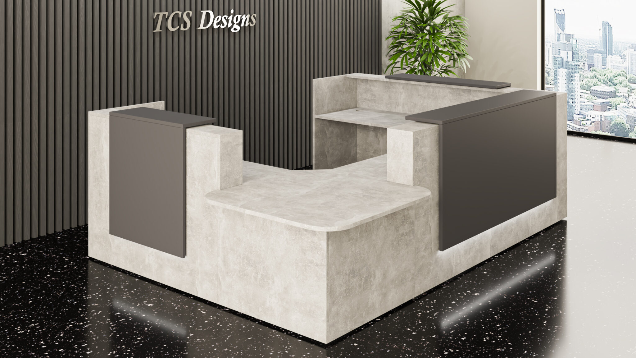 Zion Cube Reception Desk Counter - Sven Christiansen Furniture