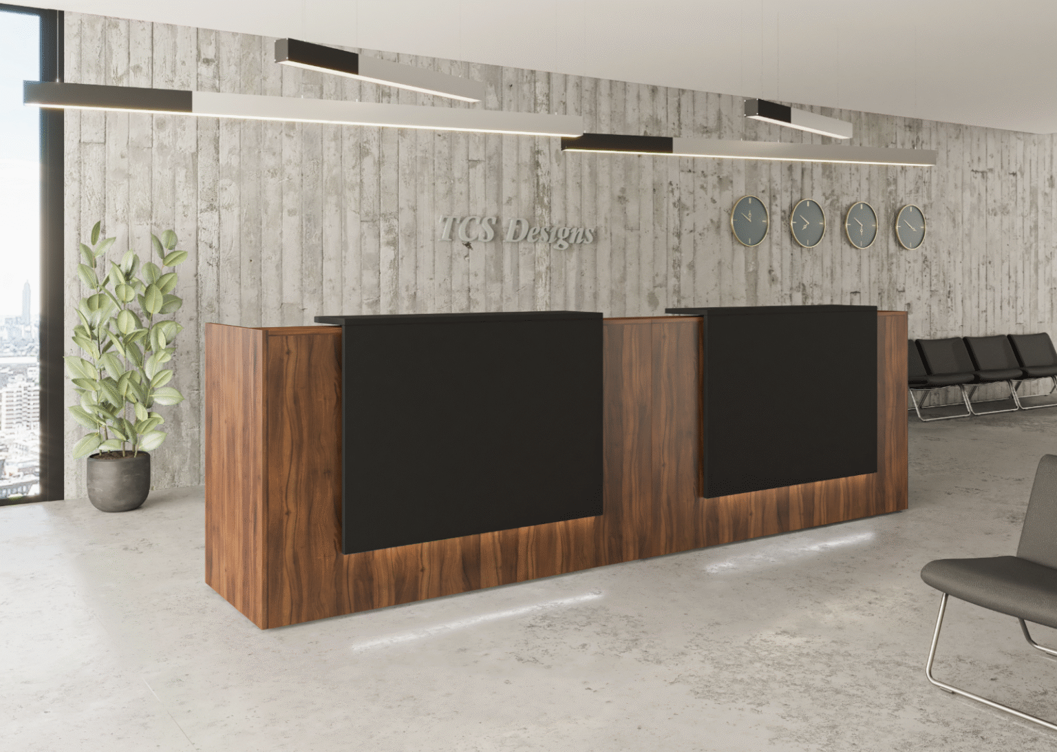 Two Person Double Front Reception Desk - Sven Christiansen Furniture