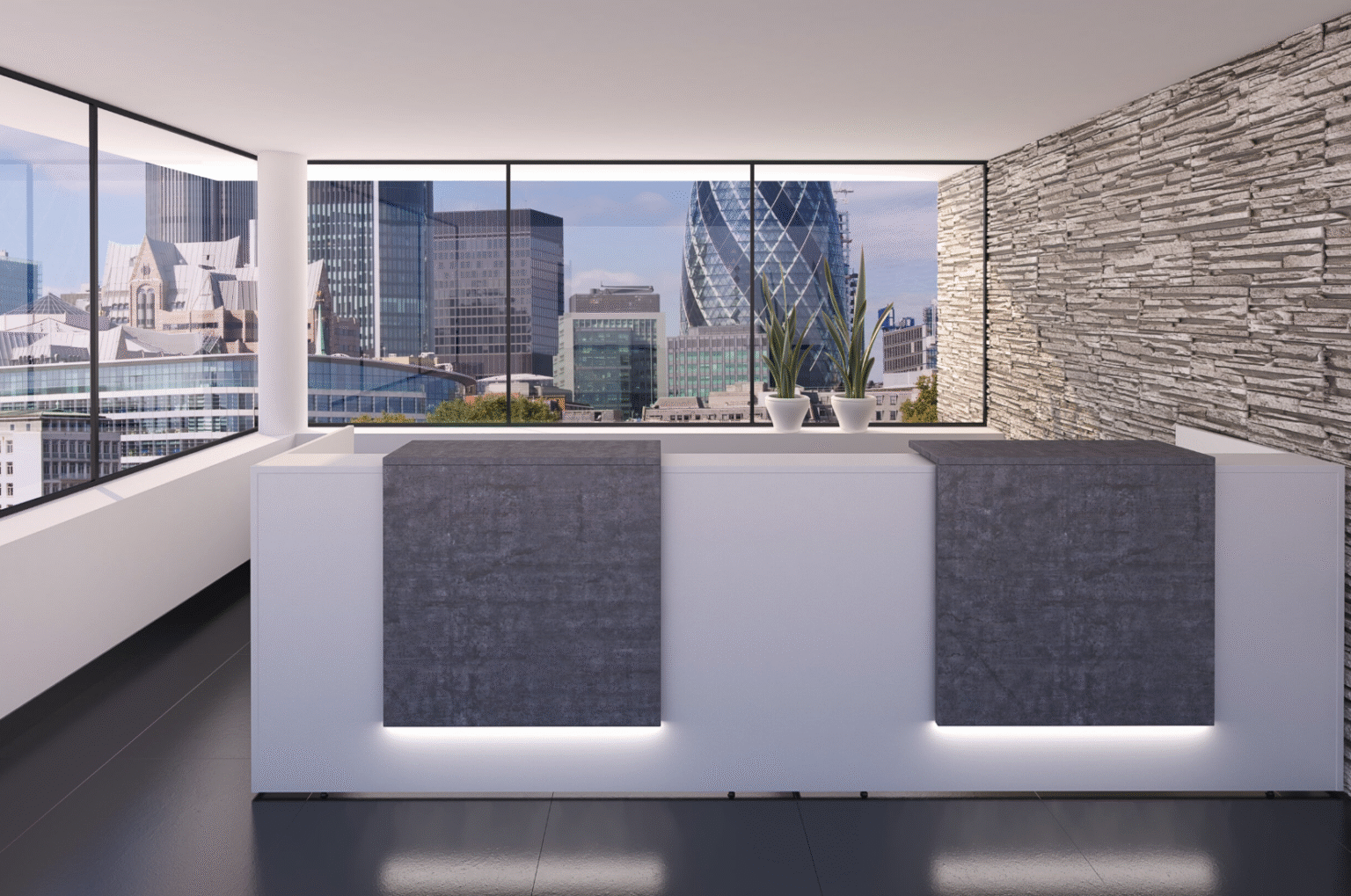 Two Person Double Front Reception Desk - Sven Christiansen Furniture