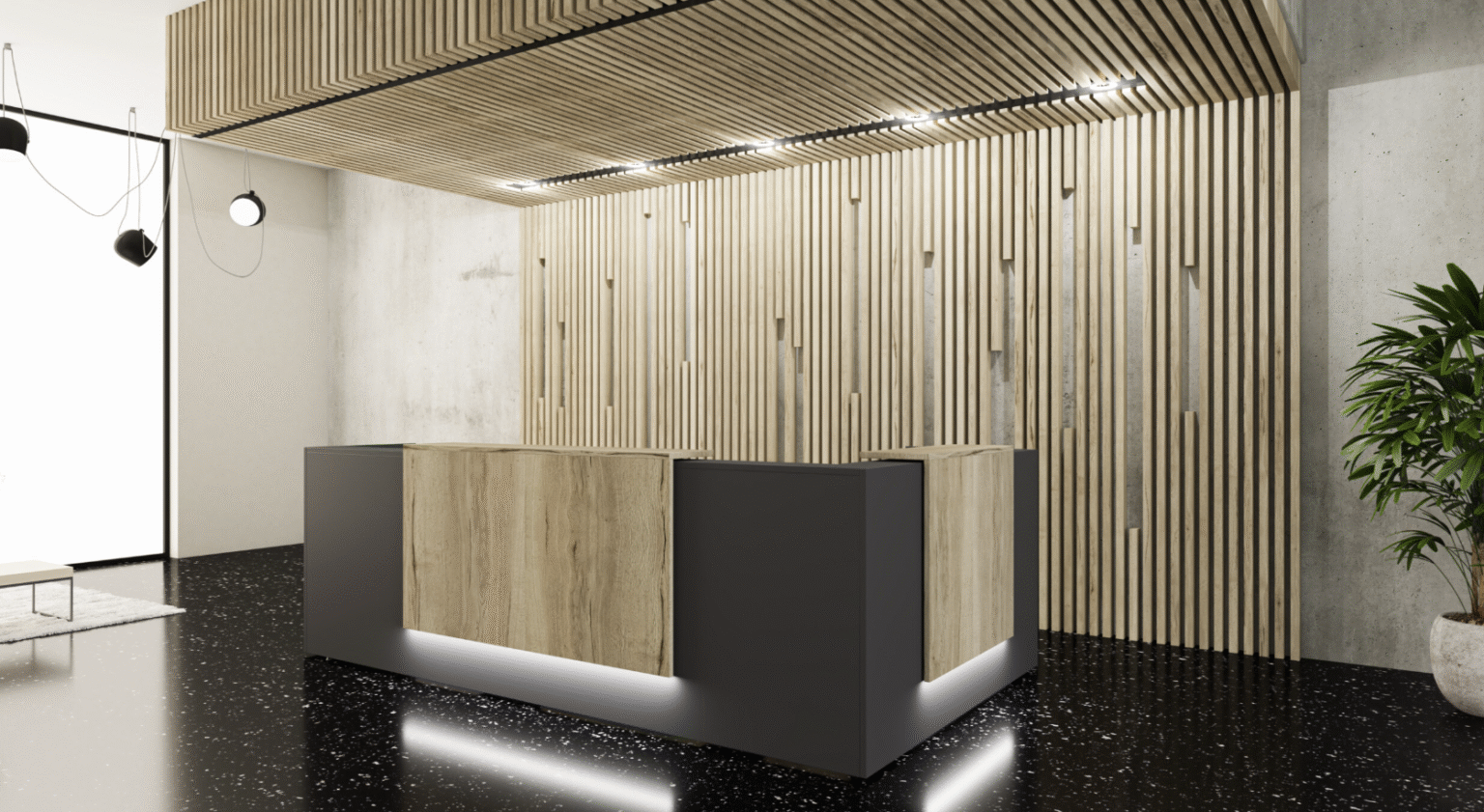 Zion Corner Reception Desk Counter - Sven Christiansen Furniture