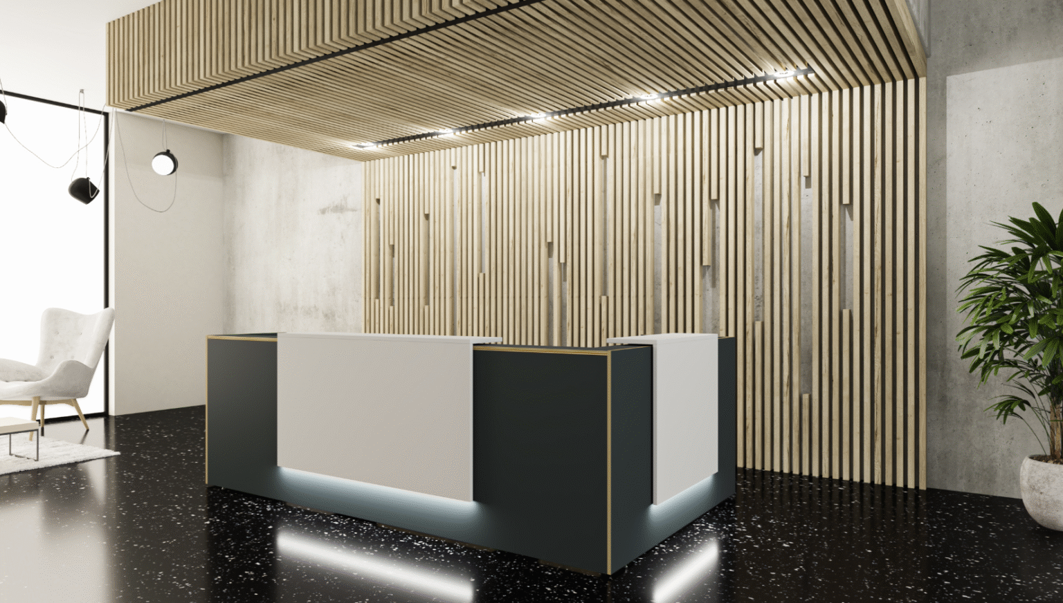 Zion Corner Reception Desk Counter - Sven Christiansen Furniture