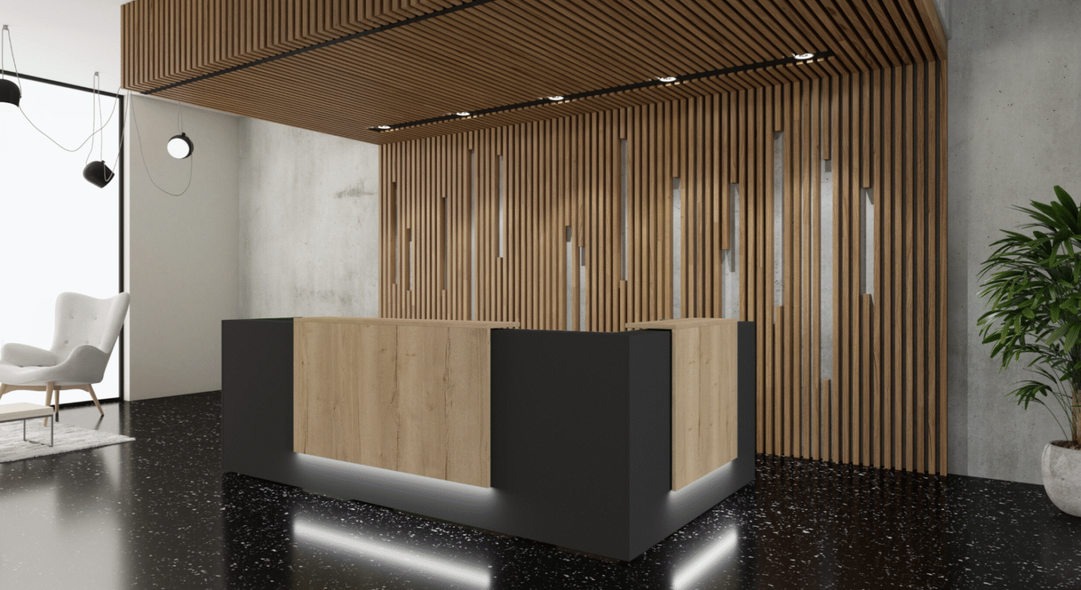 Zion Corner Reception Desk Counter - Sven Christiansen Furniture