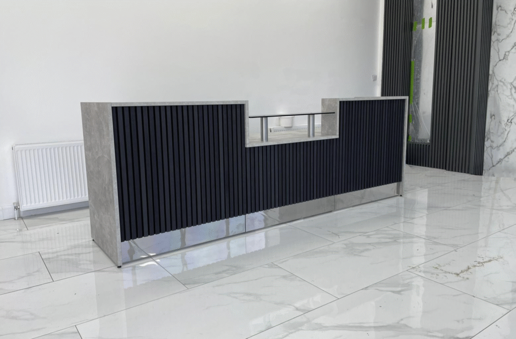 Zion Pro Single Reception Desk With Low Section - Sven Christiansen ...
