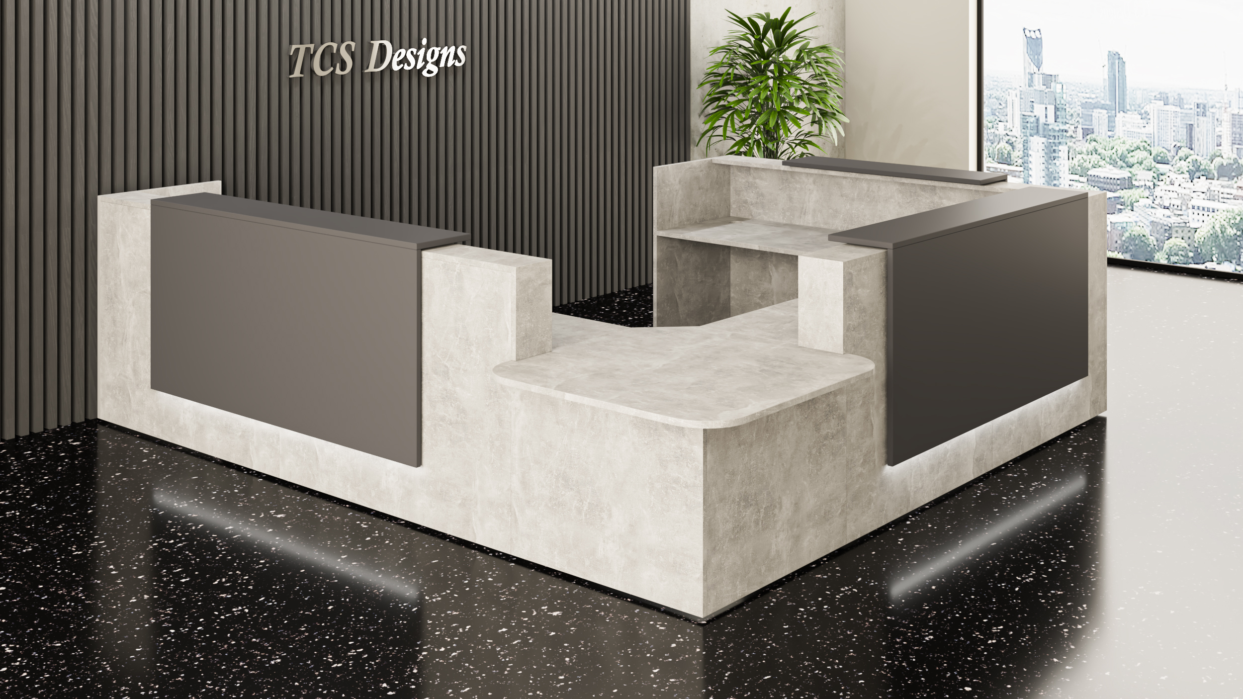 Zion Cube Reception Desk Counter - Sven Christiansen Furniture
