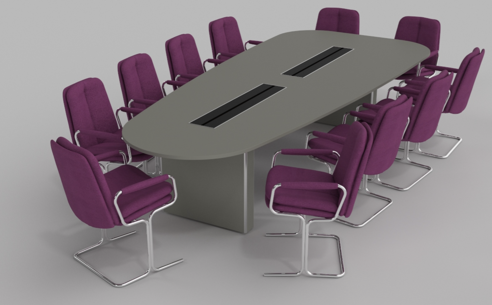 D – Ended Meeting Office Table on box bases - Sven Christiansen Furniture