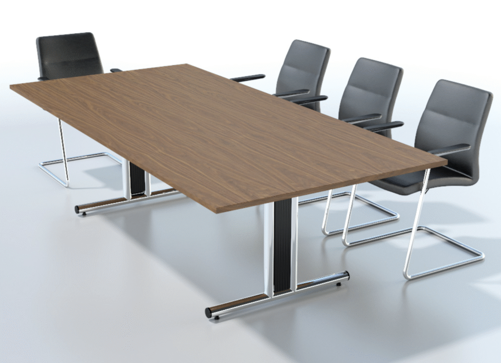 Sven Rectangular Boardroom and Meeting Table on Double T legs - Sven ...